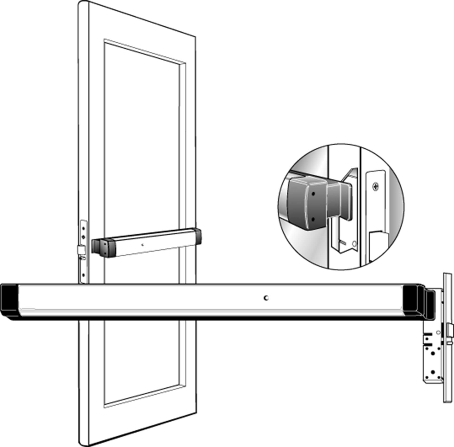 Adams Rite 8410MLR37136 Mortise Exit Device. Electrified - ACCESS HARDWARE
