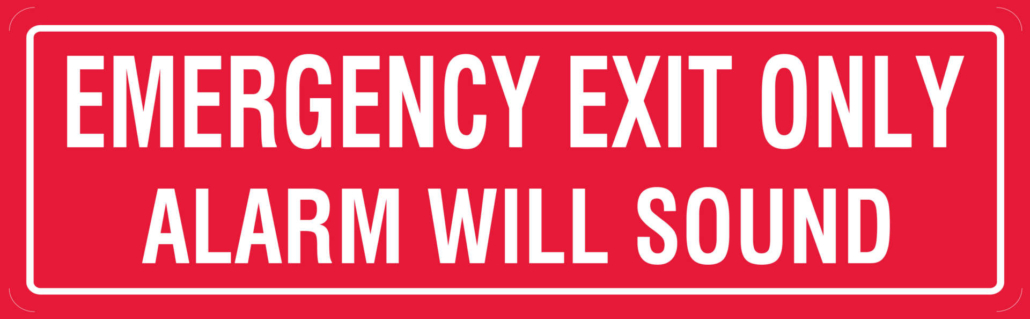 Detex Door Warning Sign - Exit Devices - ACCESS HARDWARE