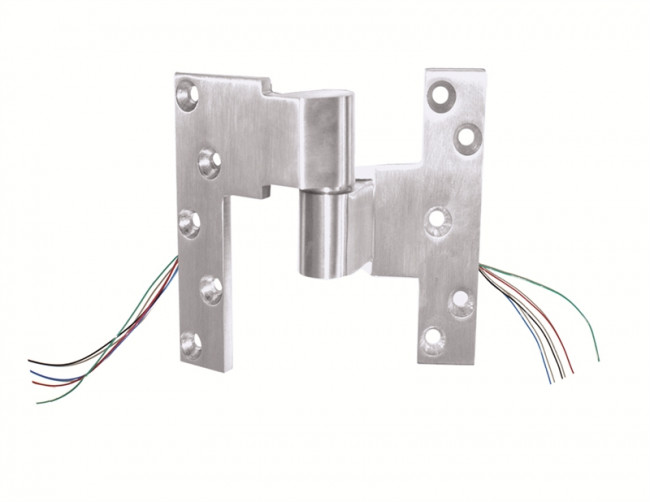 ABH E019 Left Hand Offset Electrified Intermediate Pivot Satin Stainless Steel - ACCESS HARDWARE