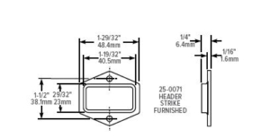 Adams Rite 25-0071 Header Strike - ACCESS HARDWARE