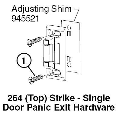 Von Duprin 264 US19 Rim/Vertical Rod Top Strike - ACCESS HARDWARE